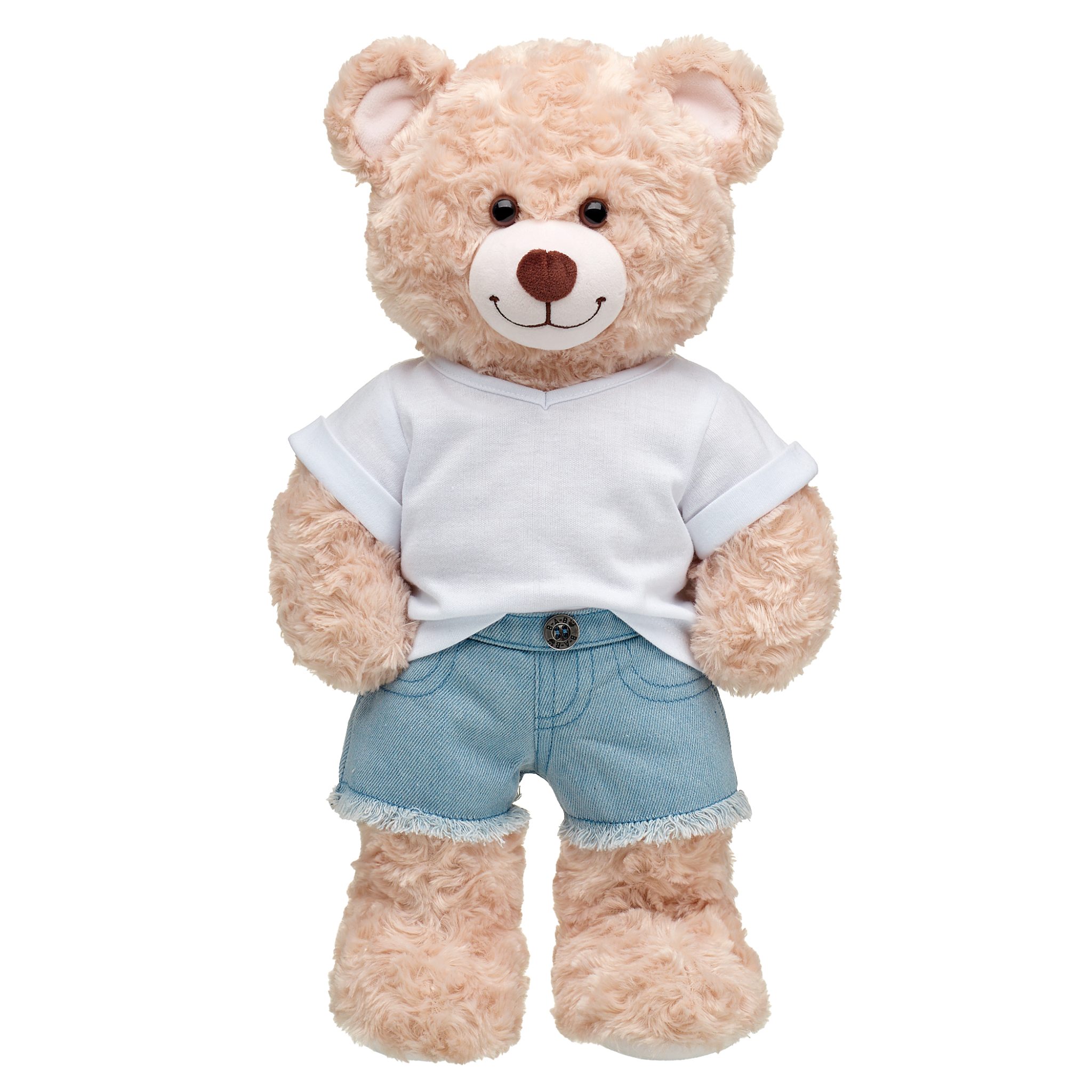 BUILD-A-BEAR Kläder fransiga jeansshorts | Build-A-Bear® Sverige